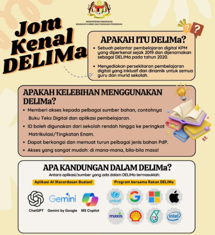 Cara DELIMa 2.0 Murid Login & Password