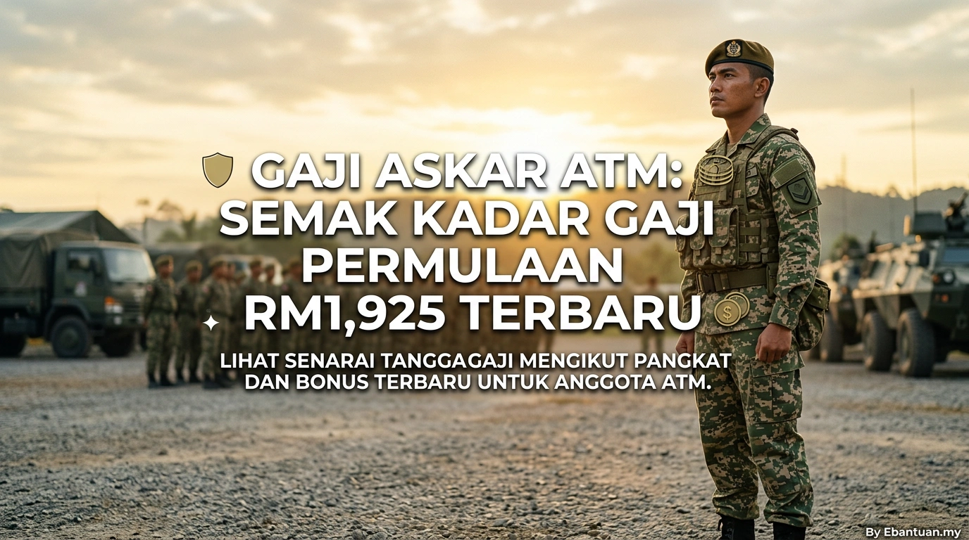 Gaji Askar ATM: Semak Kadar Gaji Permulaan RM1,925 Terbaru